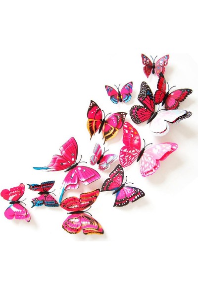 3D Çift Kanatlı Lüks Kelebek Duvar ve Perde Dekor Süsü 3D Çift Kanatlı Lüks Kelebek Duvar ve Perde Dekor Süsü