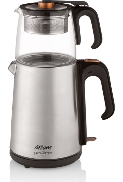Arzum AR3024 Çaycı Heptaze Çay Makinesi - Inox / Cam