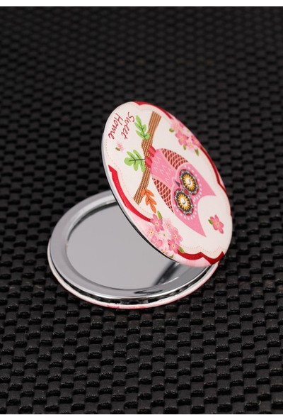 Hediyeliksepeti Pembe Baykuş Desenli Cep Aynası Ayn102 Hediyeliksepeti Pembe Baykuş Desenli Cep Aynası Ayn102