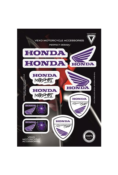 Vexo X20 Honda Stıcker Set Kırmızı