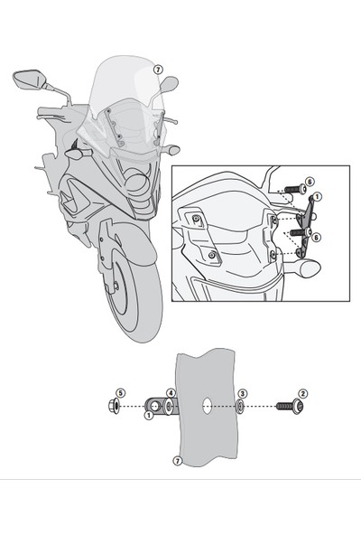 Kappa D1104kıt Honda Vfr 800x Crossrunner (11-14) Rüzgar Siperlik Bağlantısı Kappa D1104kıt Honda Vfr 800x Crossrunner (11-14) Rüzgar Siperlik Bağlantısı