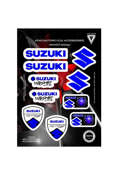 Vexo X24 Suzukı Stıcker Set Mavı