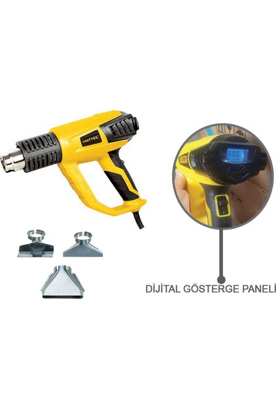 Chattel 1522 Dijital Göstergeli Sıcak Hava Tabancası 2000W Chattel 1522 Dijital Göstergeli Sıcak Hava Tabancası 2000W