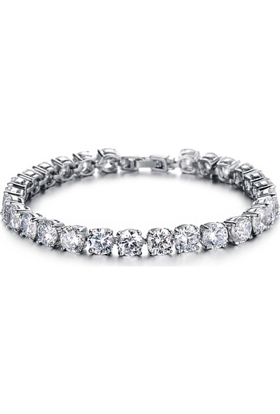 Chavin Altın Kap. Su Yolu 6 Mm. Zirkon Bayan Bileklik Dn73