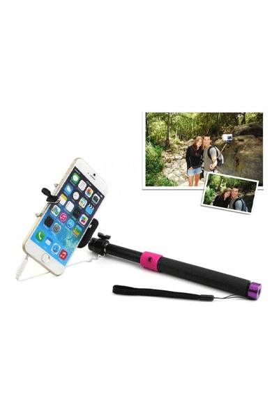 Toptancı Kapında Kablolu Selfie Çubuğu