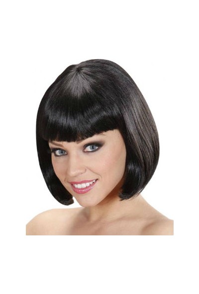 Toptancı Kapında Küt Peruk - Siyah