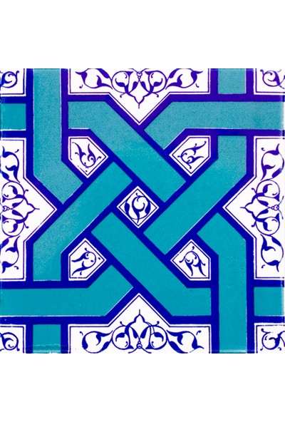 Armada Çini 20x20 Cm Ac 6 Selçuklu Turkuaz Zincir Geçme Çini Karo Armada Çini 20x20 Cm Ac 6 Selçuklu Turkuaz Zincir Geçme Çini Karo