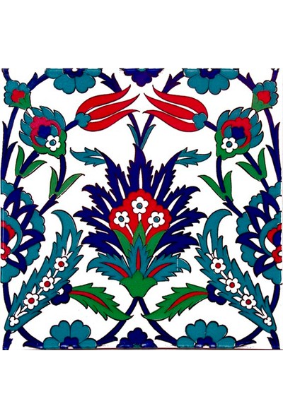 Armada Çini 20X20 Cm Ac 19 Kütahya Cami Çinisi Osmanlı Çiçek Desenli Seramik Çini Karo Armada Çini 20X20 Cm Ac 19 Kütahya Cami Çinisi Osmanlı Çiçek Desenli Seramik Çini Karo