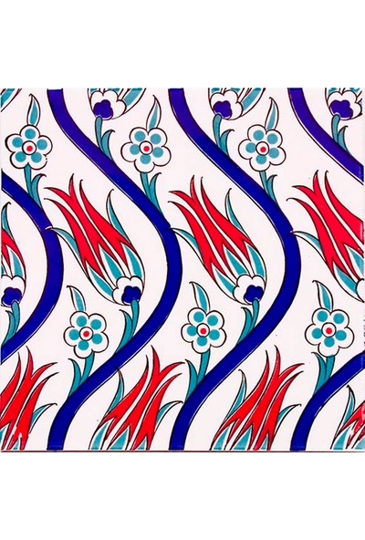 Armada Çini 20X20 Cm Ac 20 Kütahya Cami Çinisi Osmanlı Lale Desenli Seramik Çini Karo Armada Çini 20X20 Cm Ac 20 Kütahya Cami Çinisi Osmanlı Lale Desenli Seramik Çini Karo