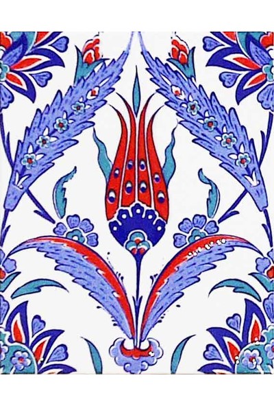 Armada Çini 20X25 Cm Ac 1002 Kütahya Cami Çinisi Lale Desenli Seramik Çini Karo Armada Çini 20X25 Cm Ac 1002 Kütahya Cami Çinisi Lale Desenli Seramik Çini Karo