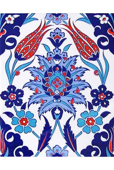 Armada Çini 20X25 Cm Ac 1004 Kütahya Cami Çinisi Osmanlı Desenli Seramik Çini Karo Armada Çini 20X25 Cm Ac 1004 Kütahya Cami Çinisi Osmanlı Desenli Seramik Çini Karo