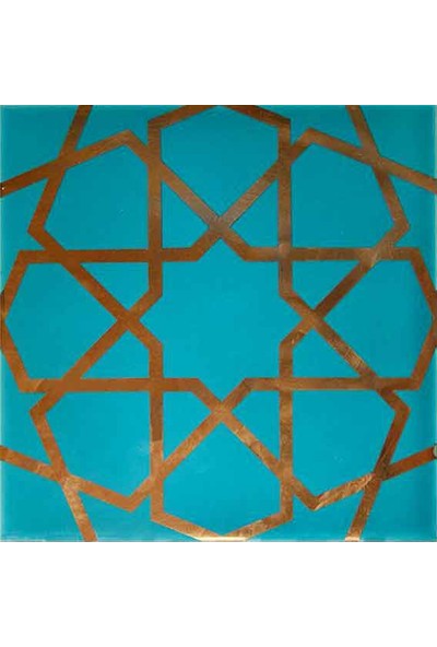 Armada Çini 20X20 Cm Sp 89 Metalik Kütahya Cami Çinisi Selçuklu Desenli Seramik Çini Karo Armada Çini 20X20 Cm Sp 89 Metalik Kütahya Cami Çinisi Selçuklu Desenli Seramik Çini Karo