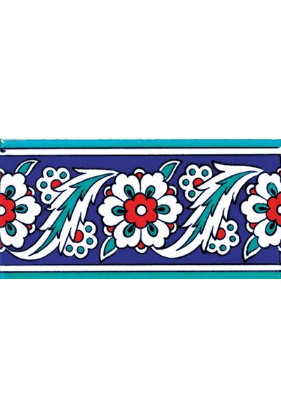 Kütahya Armada Çini 10X20 Cm Ks 8 Cami Çinisi İznik Desenli Seramik Çini Bordür Kütahya Armada Çini 10X20 Cm Ks 8 Cami Çinisi İznik Desenli Seramik Çini Bordür