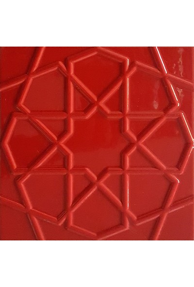 Armada Çini 20X20 Cm Al 40 Kırmızı Rölyefli Kütahya Çini Selçuklu Desenli Banyo Seramikleri Armada Çini 20X20 Cm Al 40 Kırmızı Rölyefli Kütahya Çini Selçuklu Desenli Banyo Seramikleri