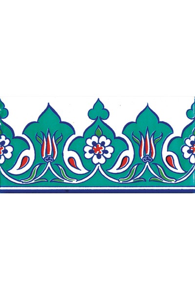 Kütahya Armada Çini 10X20 Cm Ks 22 Cami Çinisi İznik Desenli Seramik Çini Bordür Kütahya Armada Çini 10X20 Cm Ks 22 Cami Çinisi İznik Desenli Seramik Çini Bordür