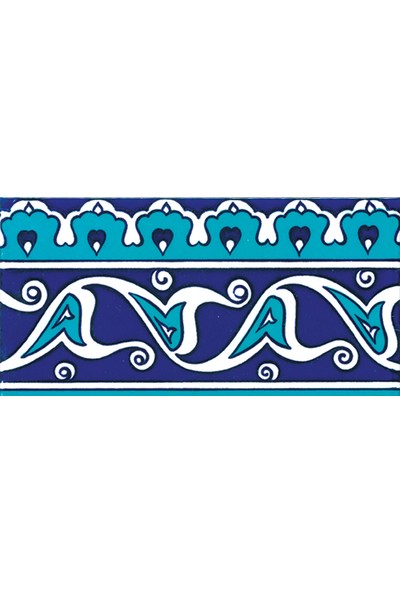 Kütahya Armada Çini 10X20 Cm Ks 19 Cami Çinisi Rumi Desenli Seramik Çini Bordür Kütahya Armada Çini 10X20 Cm Ks 19 Cami Çinisi Rumi Desenli Seramik Çini Bordür
