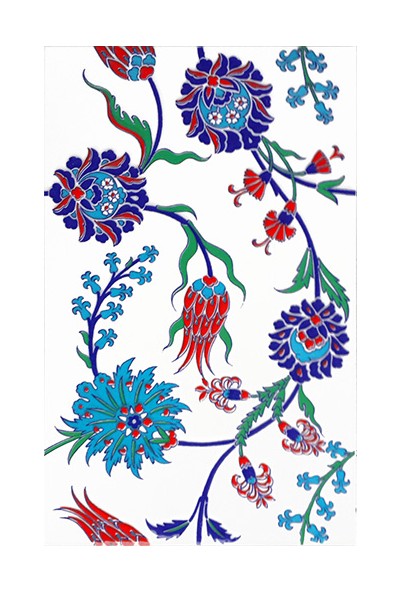 Armada Çini 25X40 Cm Sp 405 Kütahya Cami Çinisi İznik Desenli Seramik Çini Karo