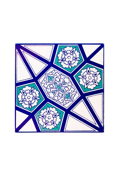 Armada Çini 20x20 Cm AC 3 A Geometrik Mavi Beyaz Desen Çini Karo Armada Çini 20x20 Cm AC 3 A Geometrik Mavi Beyaz Desen Çini Karo