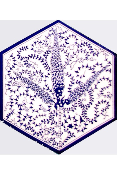 Armada Çini 21X23 Cm Al 07 Altıgen Çini Desen İznik Karo Seramik Armada Çini 21X23 Cm Al 07 Altıgen Çini Desen İznik Karo Seramik