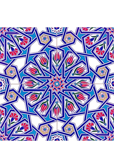 Armada Çini 20X20 Cm Ac 17 Kütahya Cami Çinisi Desenli Seramik Armada Çini 20X20 Cm Ac 17 Kütahya Cami Çinisi Desenli Seramik