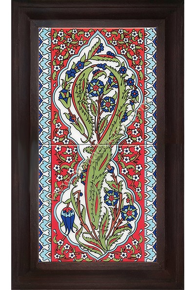 Armada Çini 20X40 Cm Ed 159 Hançer Yaprak Eldekoru Çini Pano