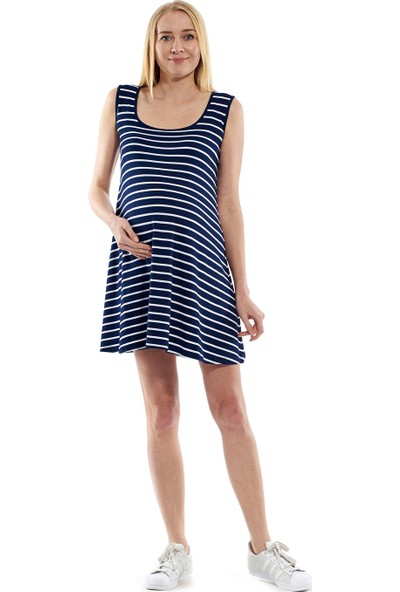 Motherway Çizgili Elbise