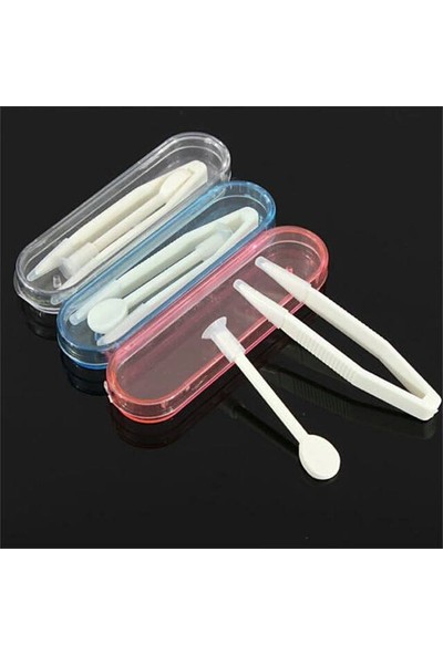 Lens Case Seyahat Tipi Kontakt Lens Tucusu Ve Lens Cımbızı Lens Case Seyahat Tipi Kontakt Lens Tucusu Ve Lens Cımbızı