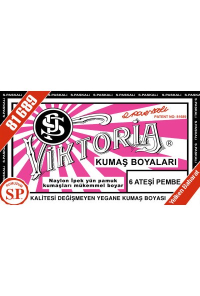 Viktoria Kumaş Boyası Ateşi Pembe Viktoria Kumaş Boyası Ateşi Pembe