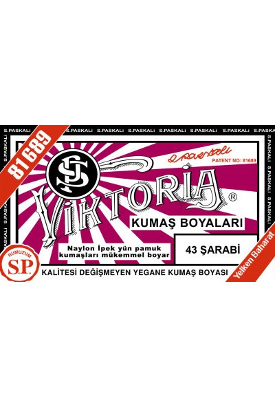 Viktoria Kumaş Boyası Şarabi Viktoria Kumaş Boyası Şarabi