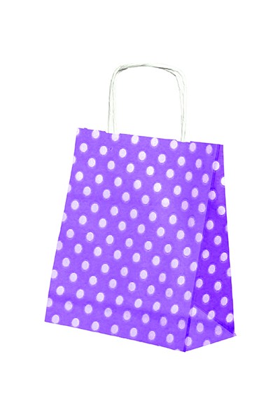 Kullanatmarket Mor Puantiyeli Küçük Kraft Çanta Kullanatmarket Mor Puantiyeli Küçük Kraft Çanta