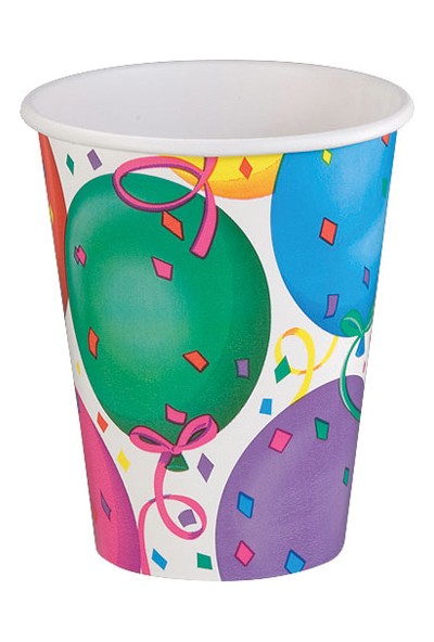 Kullanatmarket Rengarenk Balonlu Karton Bardak Kullanatmarket Rengarenk Balonlu Karton Bardak