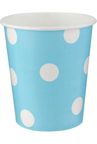 Kullanatmarket Bebek Mavisi Puantiyeli Karton Bardak Kullanatmarket Bebek Mavisi Puantiyeli Karton Bardak