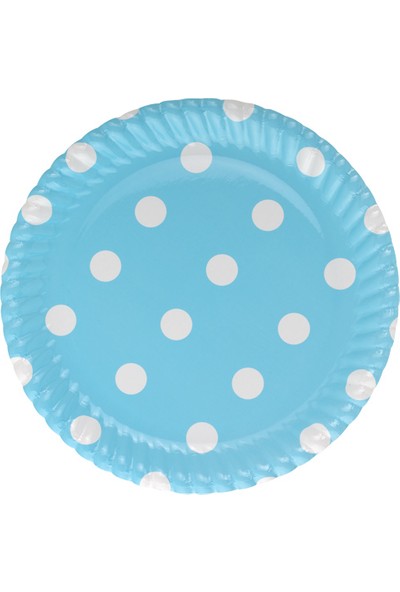 Kullanatmarket Bebek Mavisi Puantiyeli Karton Tabak Kullanatmarket Bebek Mavisi Puantiyeli Karton Tabak