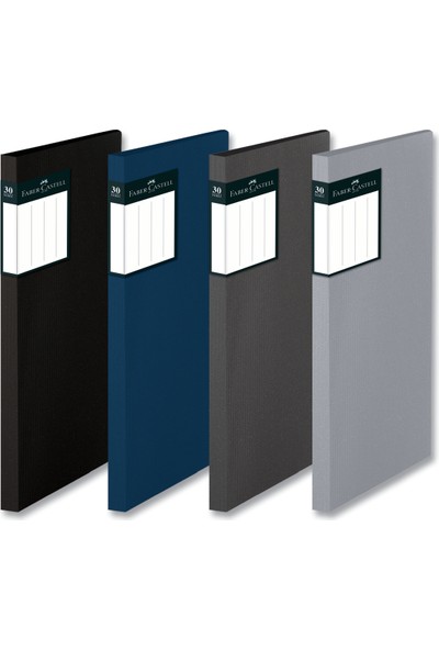 Faber-Castell Bls. Kapağı Desenli Sunum Dosyası 30'lu, Siyah