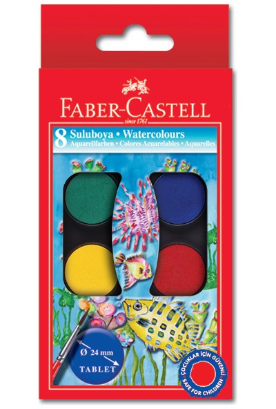 Faber Castell Bls. Suluboya, 8 Renk Küçük Boy