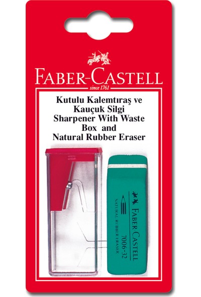 Faber-Castell Bls. Kutulu Kalemtraş + Silgi Seti Faber-Castell Bls. Kutulu Kalemtraş + Silgi Seti