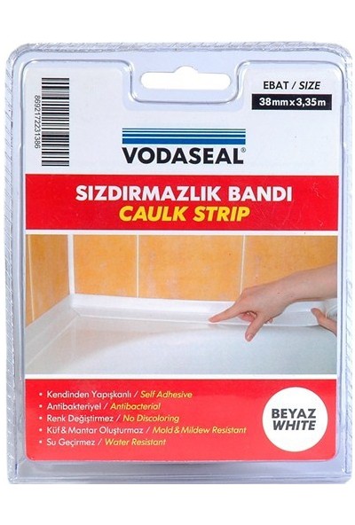 Vodaseal Küvet Kenarı Sızdırmazlık Bandı 38 Mm X 3,35 Beyaz
