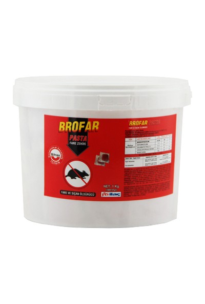 As İlaç Brofar Pasta Fare Zehiri 1 Kg As İlaç Brofar Pasta Fare Zehiri 1 Kg