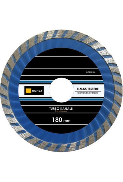 Roney Turbo Kanallı Elmas Testere 180 Mm Roney Turbo Kanallı Elmas Testere 180 Mm