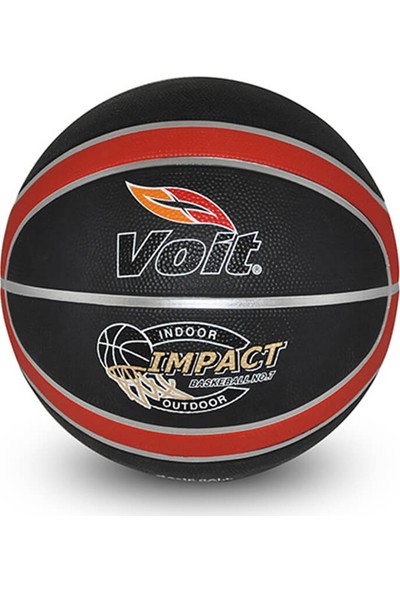 Voit Impact Basketbol Topu Siyah Kırmızı N7