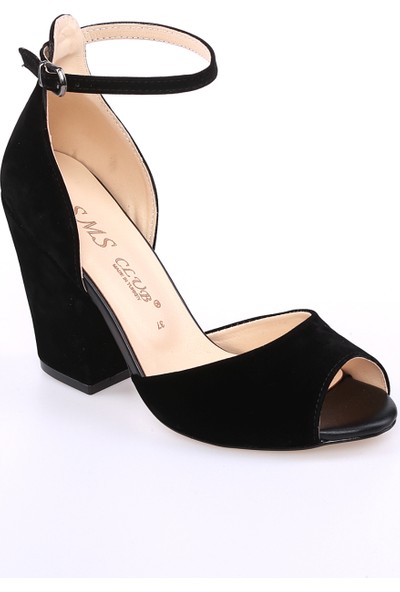 Sms Siyah Nubuk Kadın Ayakkabı-42112