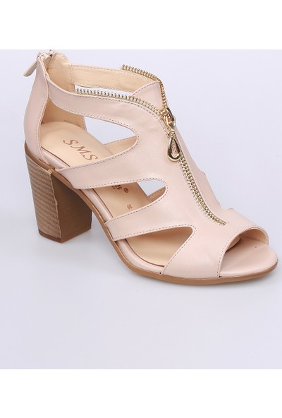 Sms Bej Kadın Ayakkabı-3433