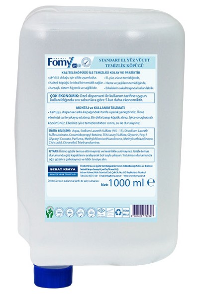 Fomy El Temizlik Köpüğü 1000 ml Fomy El Temizlik Köpüğü 1000 ml