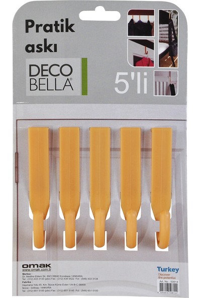 DECOBELLA® 5 'Lİ PRATİK ASKI