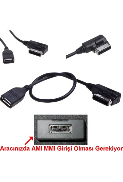 Audi USB Kablo Audi AMI MMI Kablo VW AMI Seat AMI
