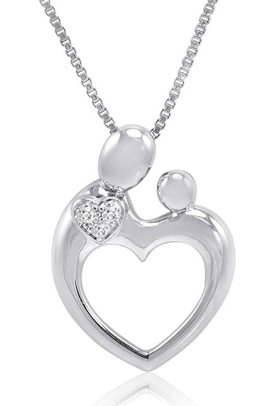 Sare Pırlanta Pırlanta Altın Anne Çocuk Özel Kolye