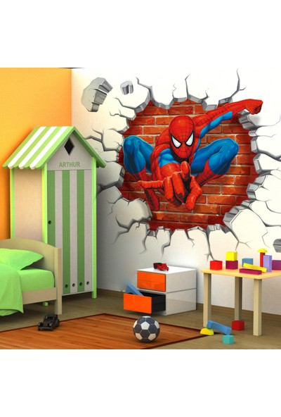 BigWall Sticker Örümcek Adam 3D Duvar Stickerı Spiderman BigWall Sticker Örümcek Adam 3D Duvar Stickerı Spiderman
