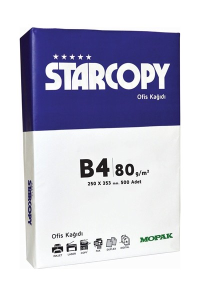StarCopy B4 80 Gr/m² Fotokopi Kağıdı (5'li Paket / Koli)
