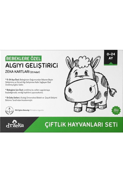 Bebeklere Özel Algıyı Geliştirici Zeka Kartları - Çiftlik Hayvanlar Seti 0-24 Ay Bebeklere Özel Algıyı Geliştirici Zeka Kartları - Çiftlik Hayvanlar Seti 0-24 Ay