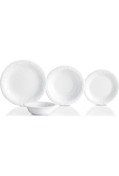 Güral Porselen Dıamond 24 Parça 6 Kişilik Yemek Takımı